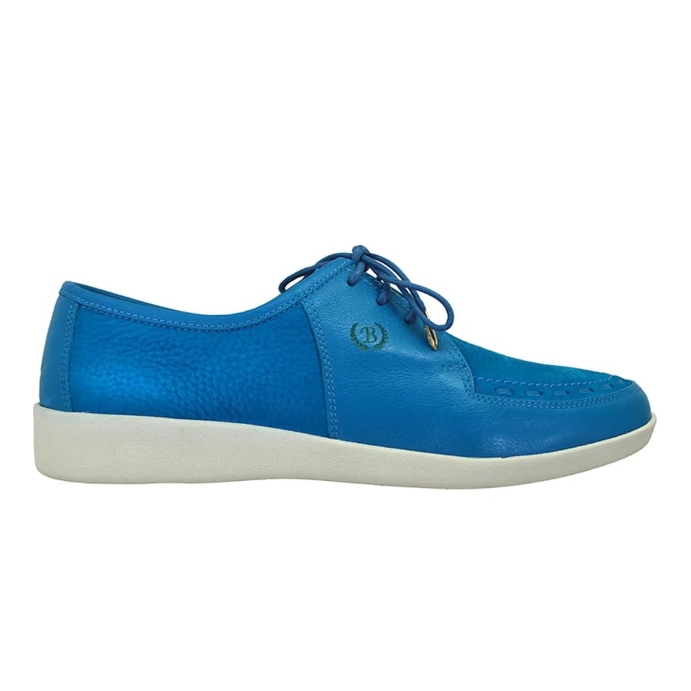 Johnny Famous Bally Style Delancey Men's Turquoise Blue Leather Low ...